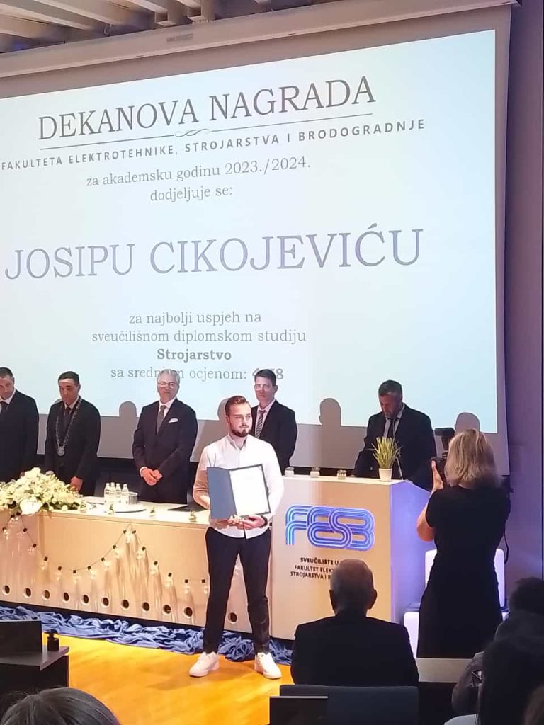 Josip Cikojević, bivši učenik Gimnazije Livno dobitnik dekanove nagrade ...