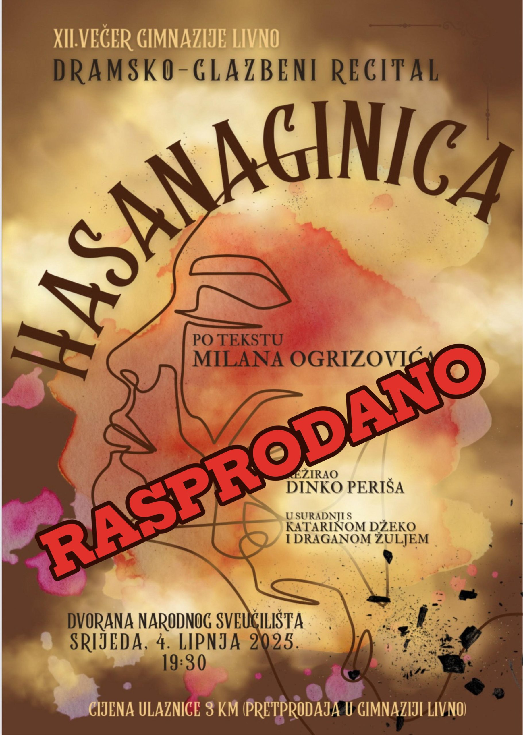 Hasanaginica dramsko-glazbeni recital rasprodano